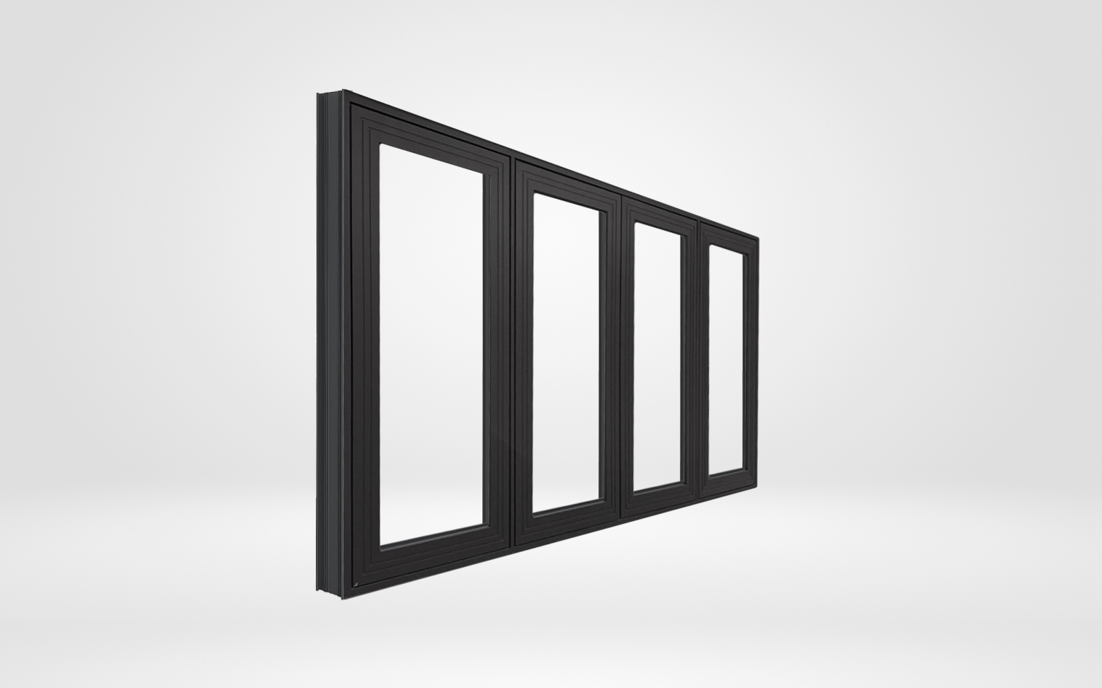 CỬA NHÔM YONGXING HỆ 55 - CỬA SỔ MỞ QUAY 4 CÁNH